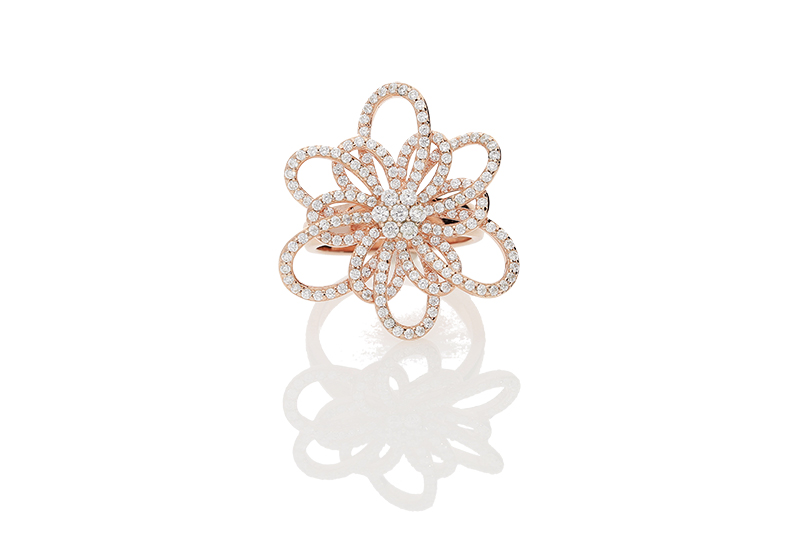 Rose Gold Flower Ring – The Jewel Box Gibraltar