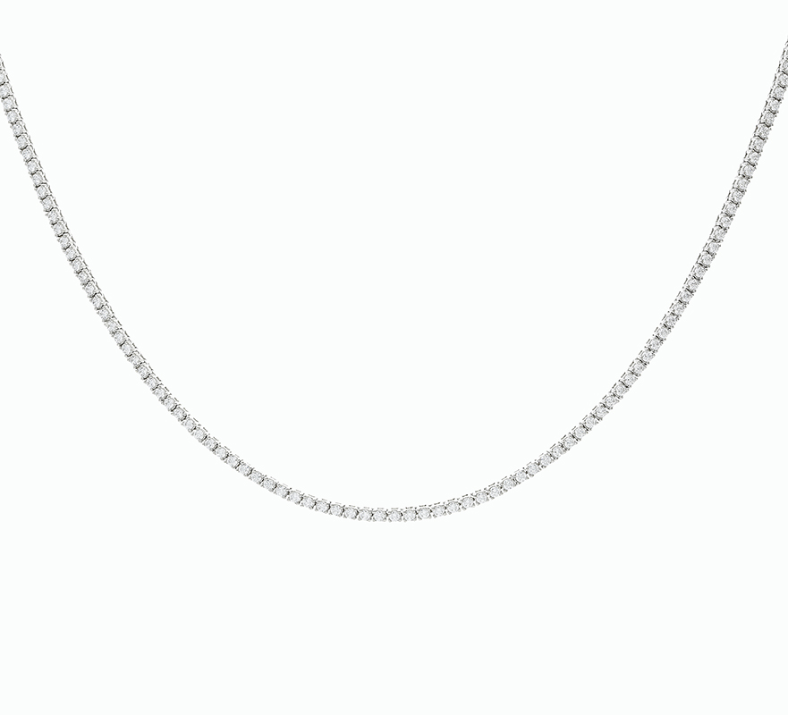 An elegant silver tennis necklace – The Jewel Box Gibraltar
